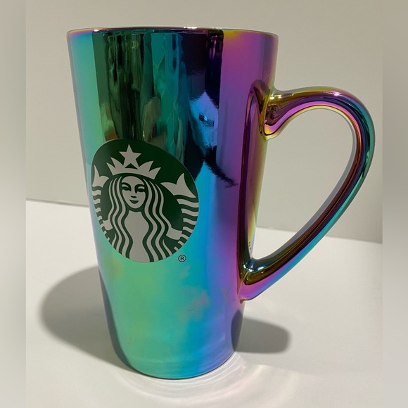 Starbucks | Dining | Starbucks 6 Oz Tall Mug Holographic Oil Slick ...